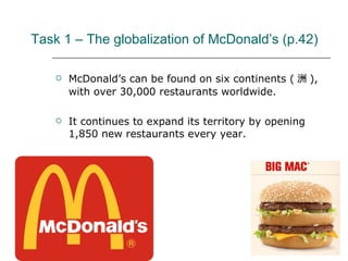 Lesson 10 - Cultural Globalization (McDonald's) | PPT