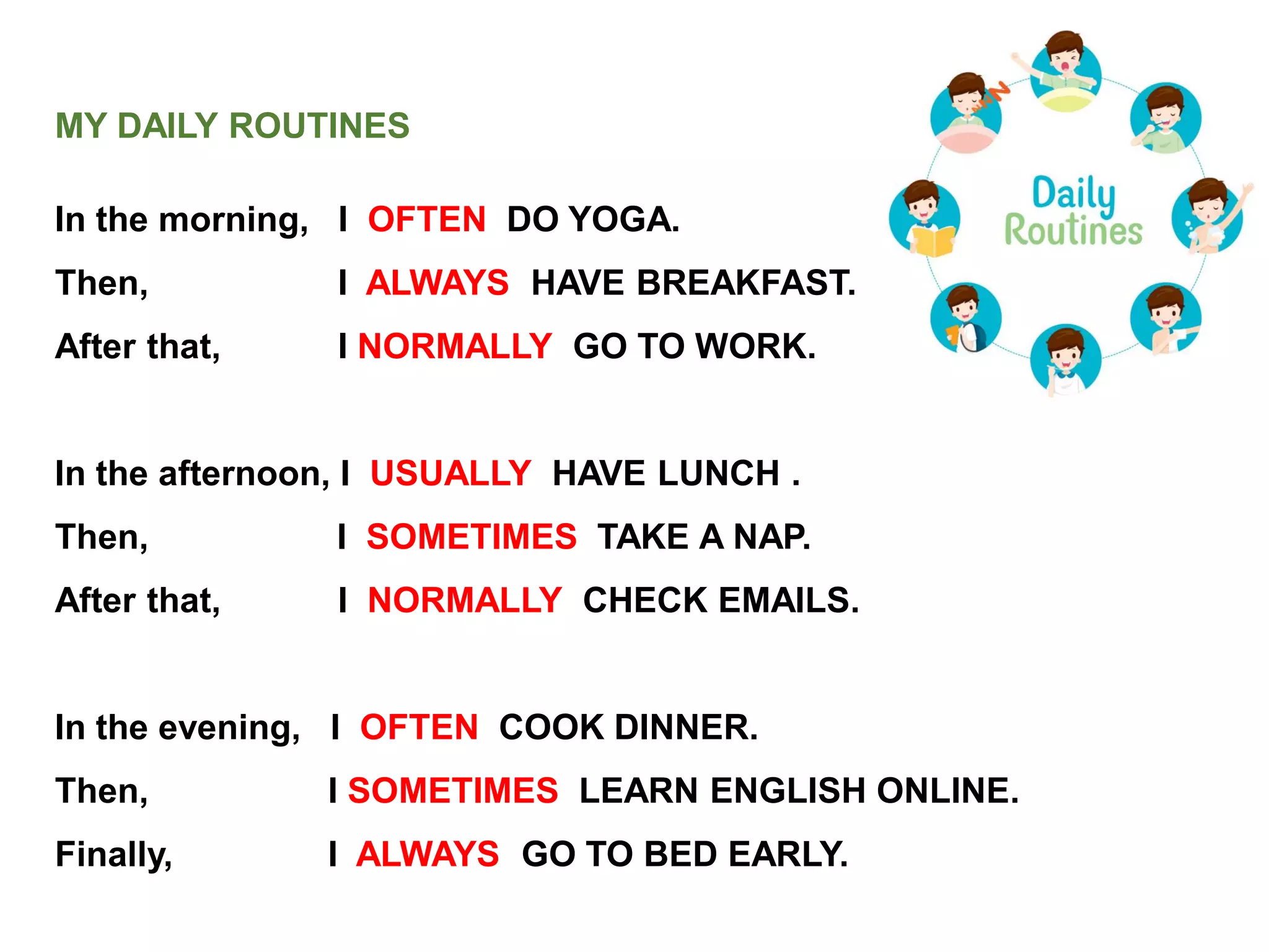 Lesson 10 daily routines | PDF