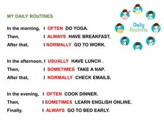 Lesson 10 daily routines | PDF