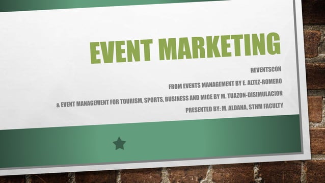 Lesson 10 event marketing | PPT