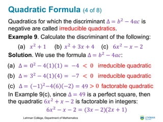 Lesson 10: Solving Quadratic Equations | PPT