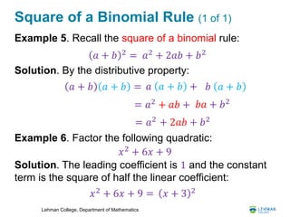 Lesson 10: Solving Quadratic Equations | PPT
