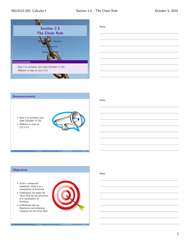 Lesson 10: The Chain Rule (Section 41 handout) | PDF