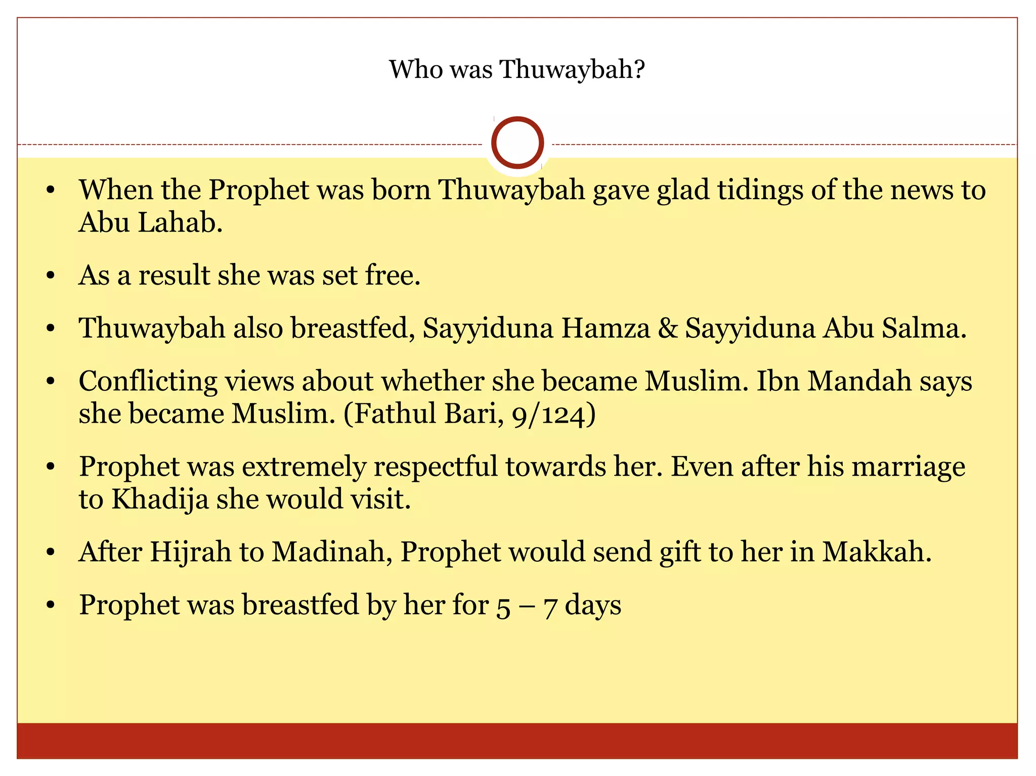 Lesson 10 - Wet Nurses Of Prophet Muhammed | ODP