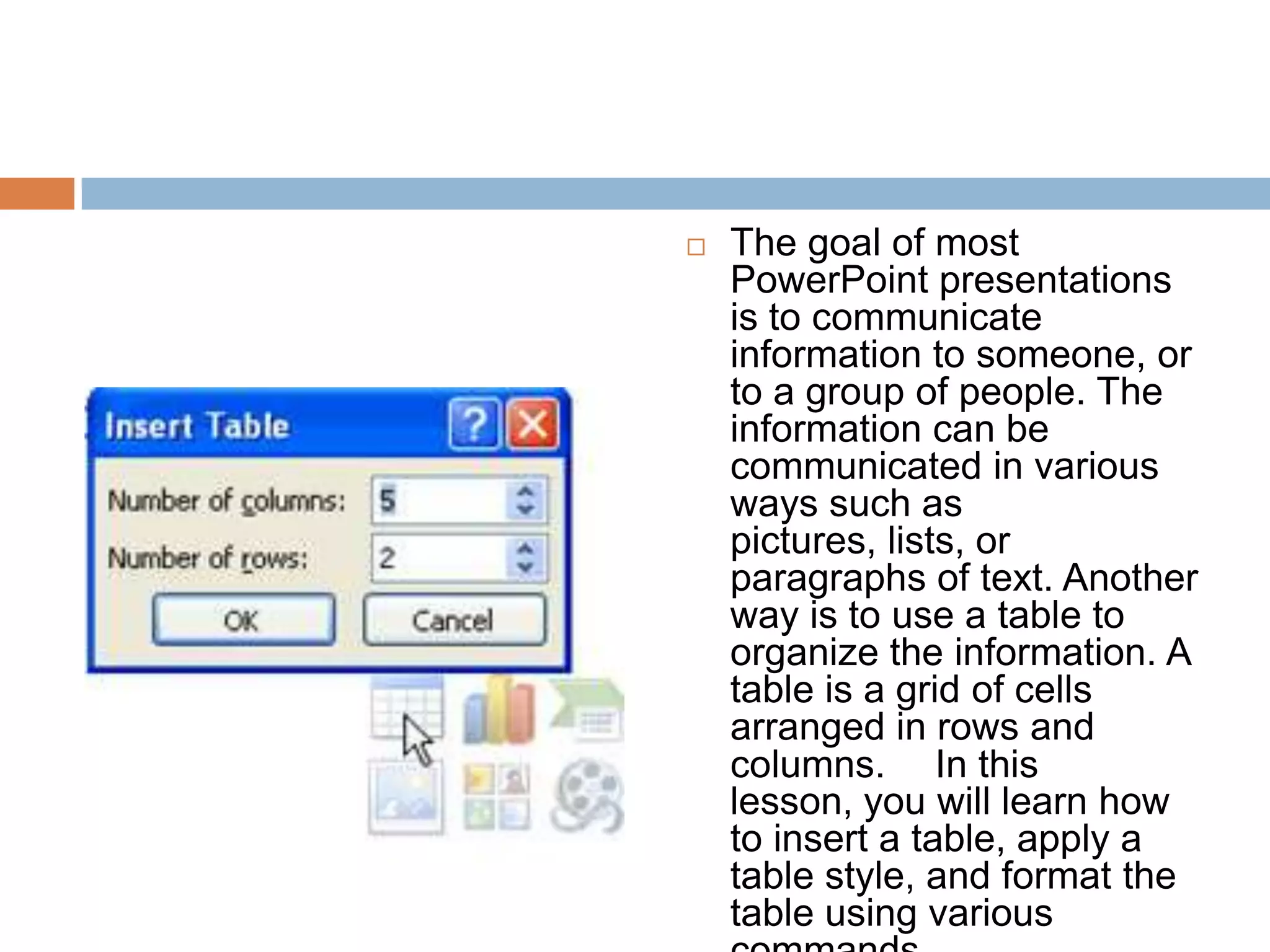 Lesson 10 working with tables | PPTX