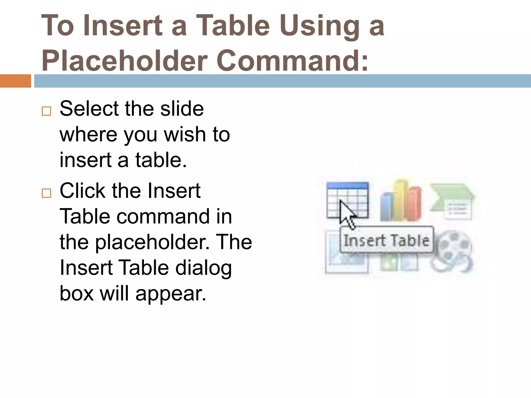 Lesson 10 working with tables | PPTX