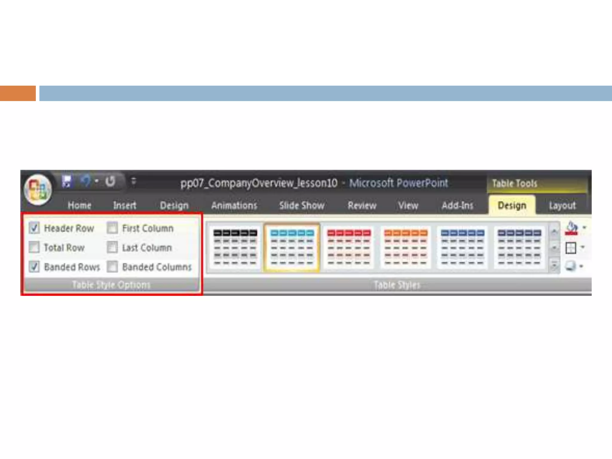 Lesson 10 working with tables | PPTX