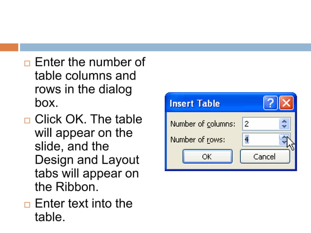 Lesson 10 working with tables | PPTX