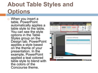 Lesson 10 working with tables | PPTX