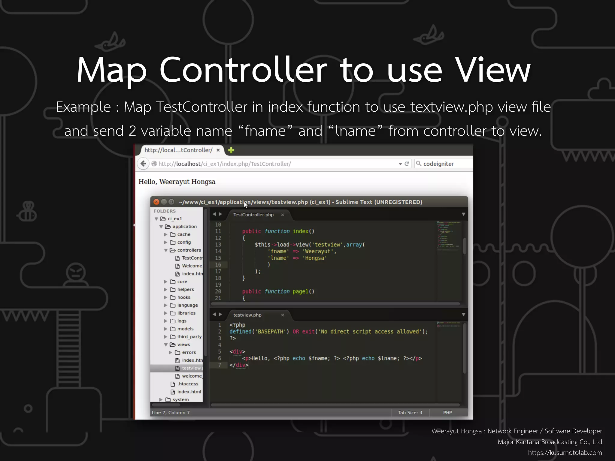 Codeigniter For Project Lesson 104 Controller And View Ppt