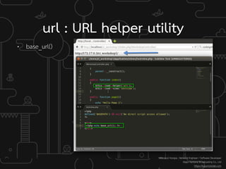 CodeIgniter For Project : Lesson 105 - Helper and Library | PPT