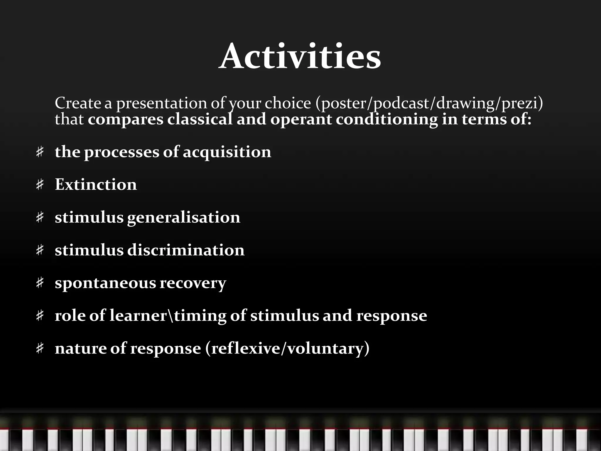Lesson 10 a comparison of operant and classical conditioning | PPTX