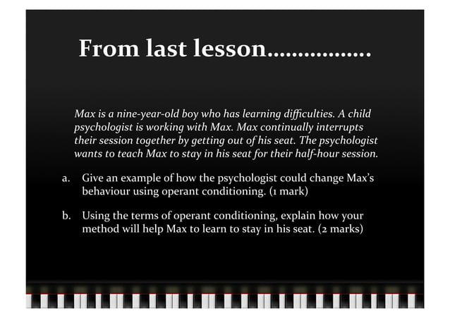 Lesson 10 a comparison of operant and classical conditioning2013 | PPT