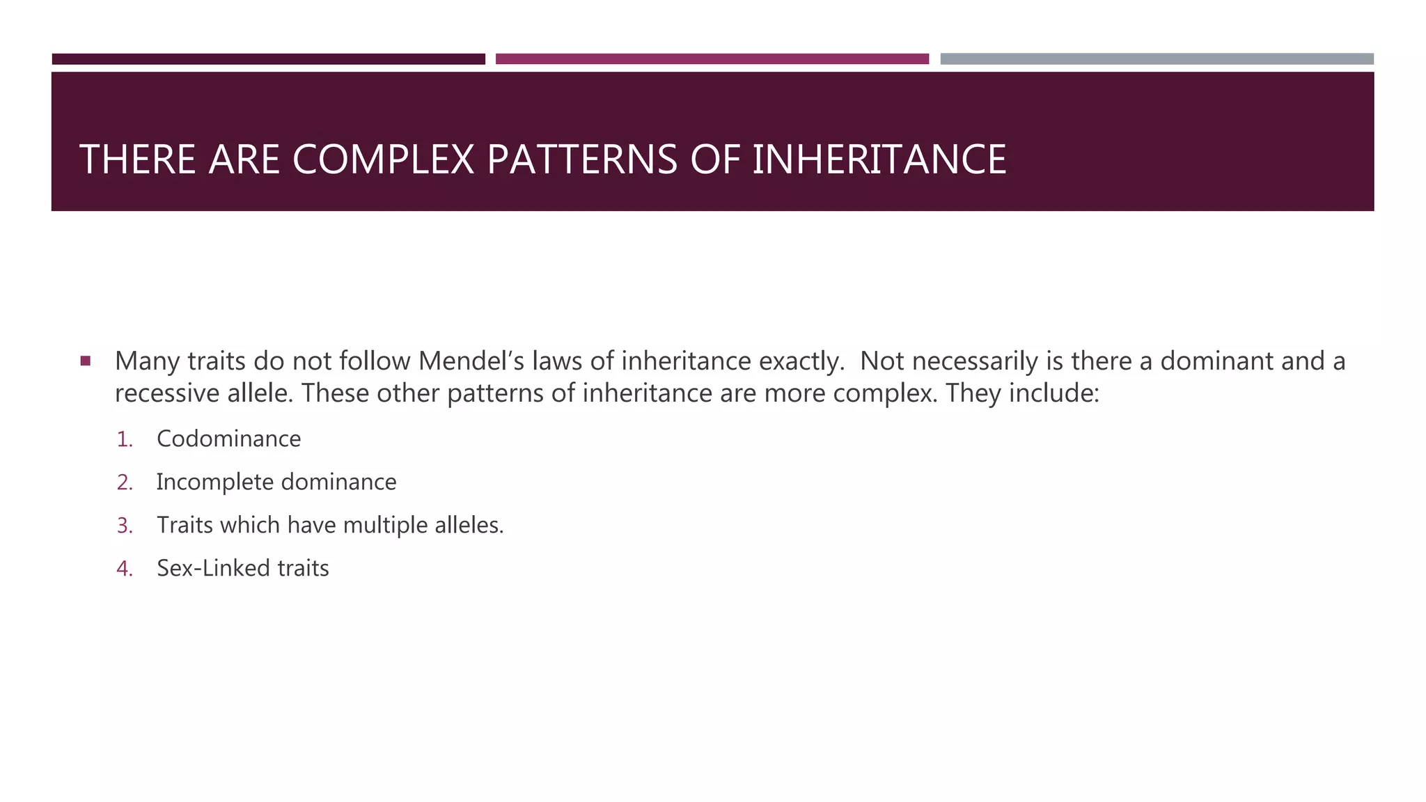 Lesson 10 complex patterns of inheritance | PPTX | Blood Disorders ...