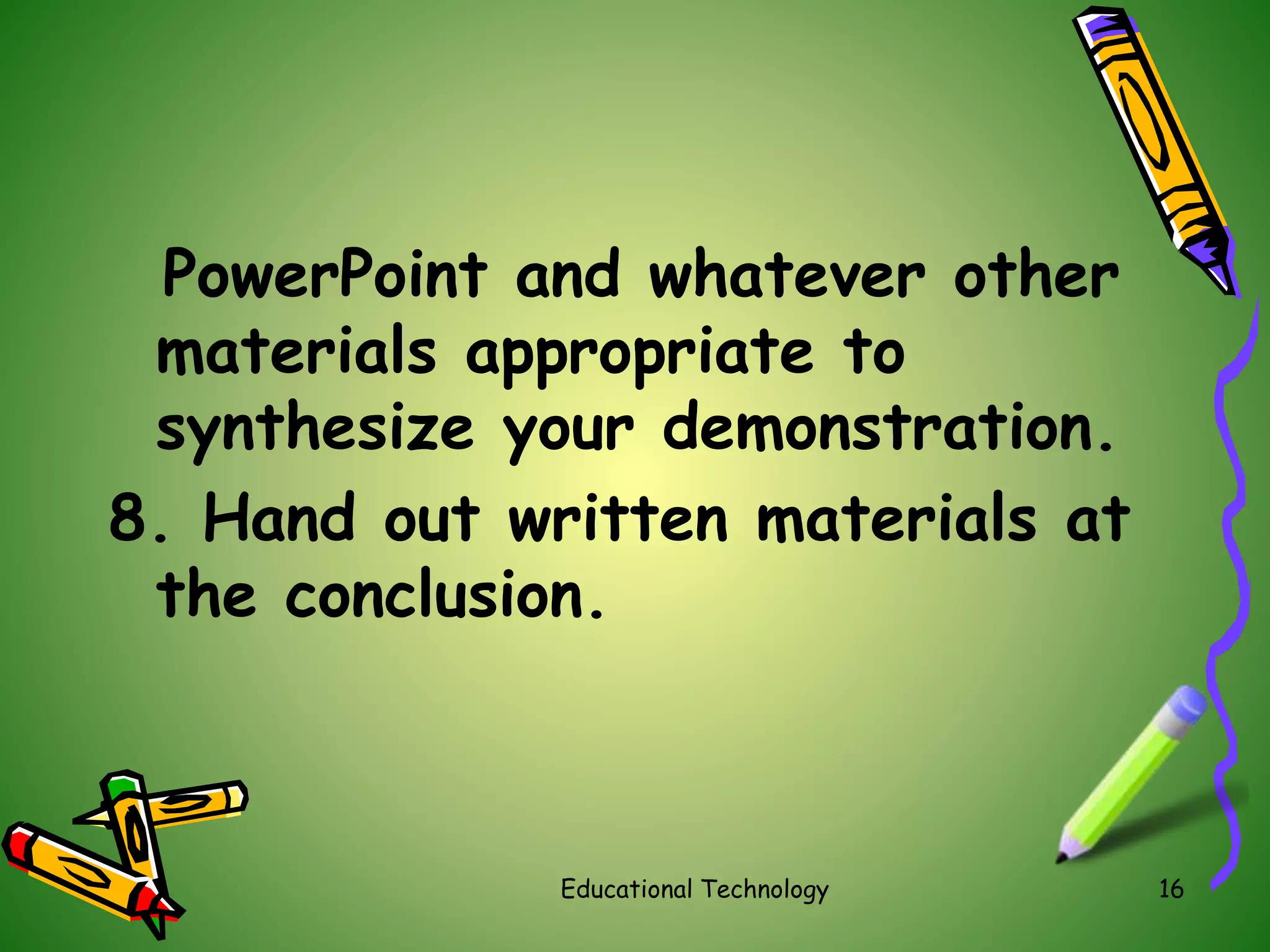 Demonstrations in teaching | PPTX