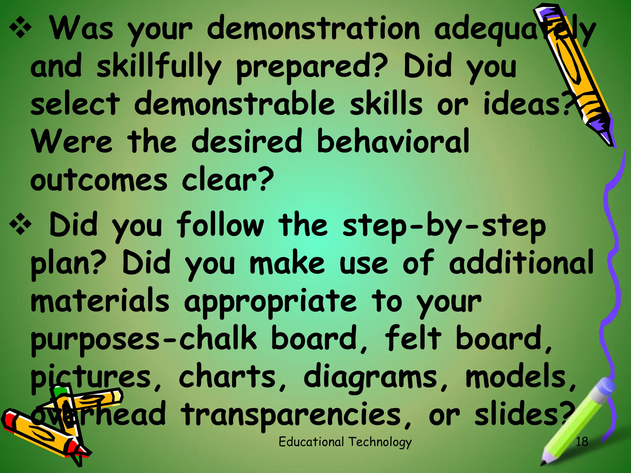 Demonstrations in teaching | PPTX