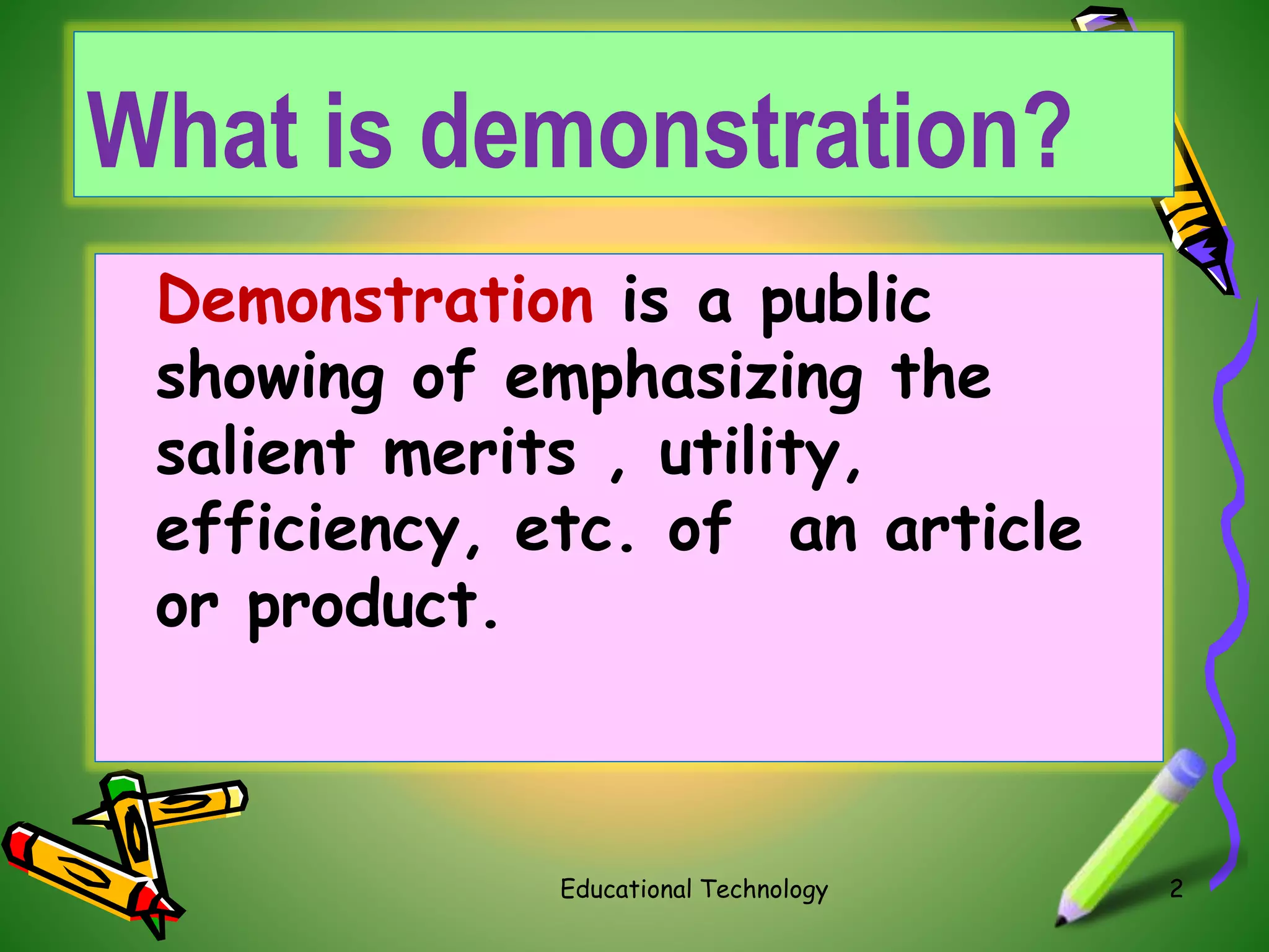 Demonstrations in teaching | PPTX