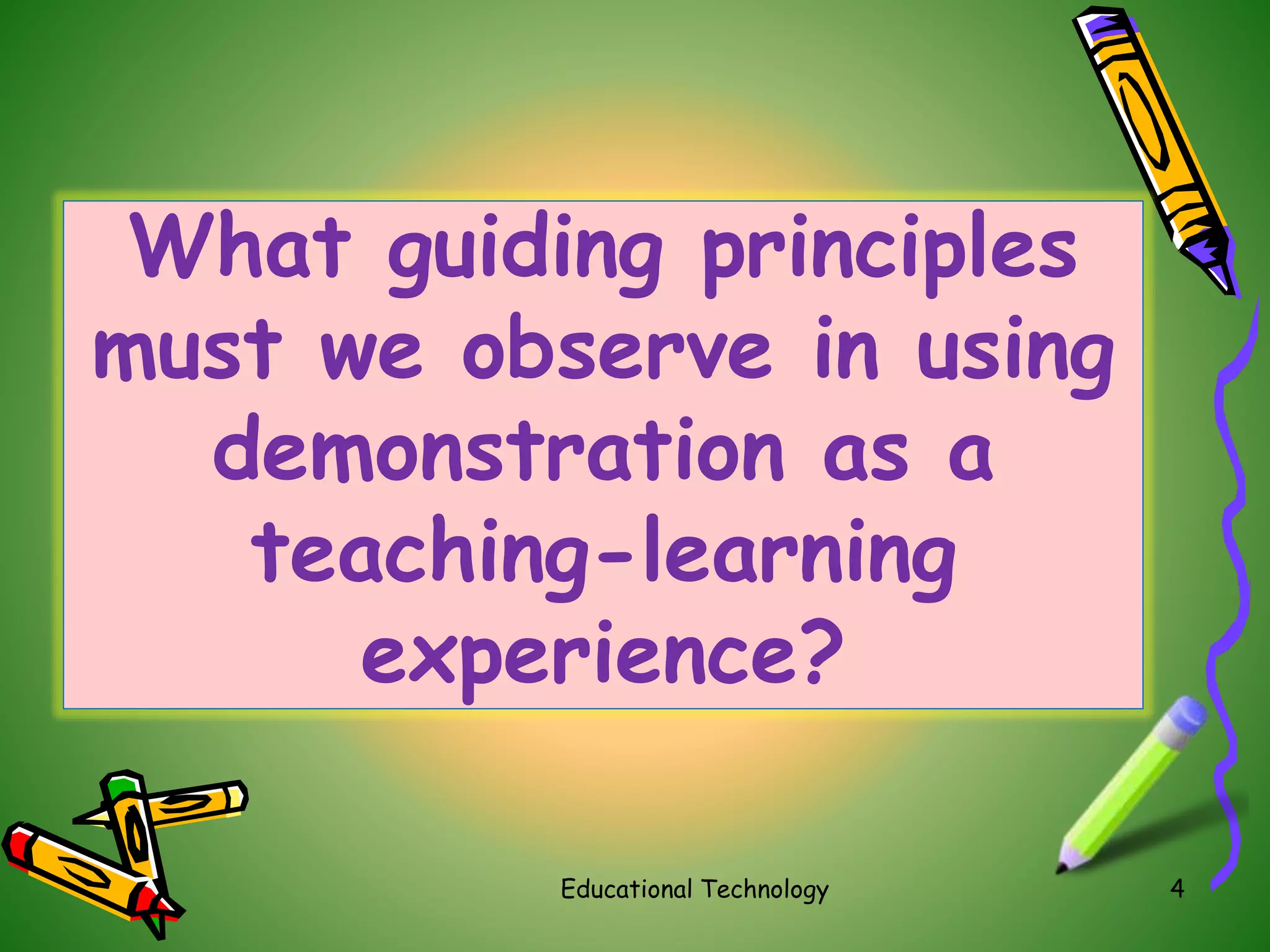 Demonstrations in teaching | PPTX