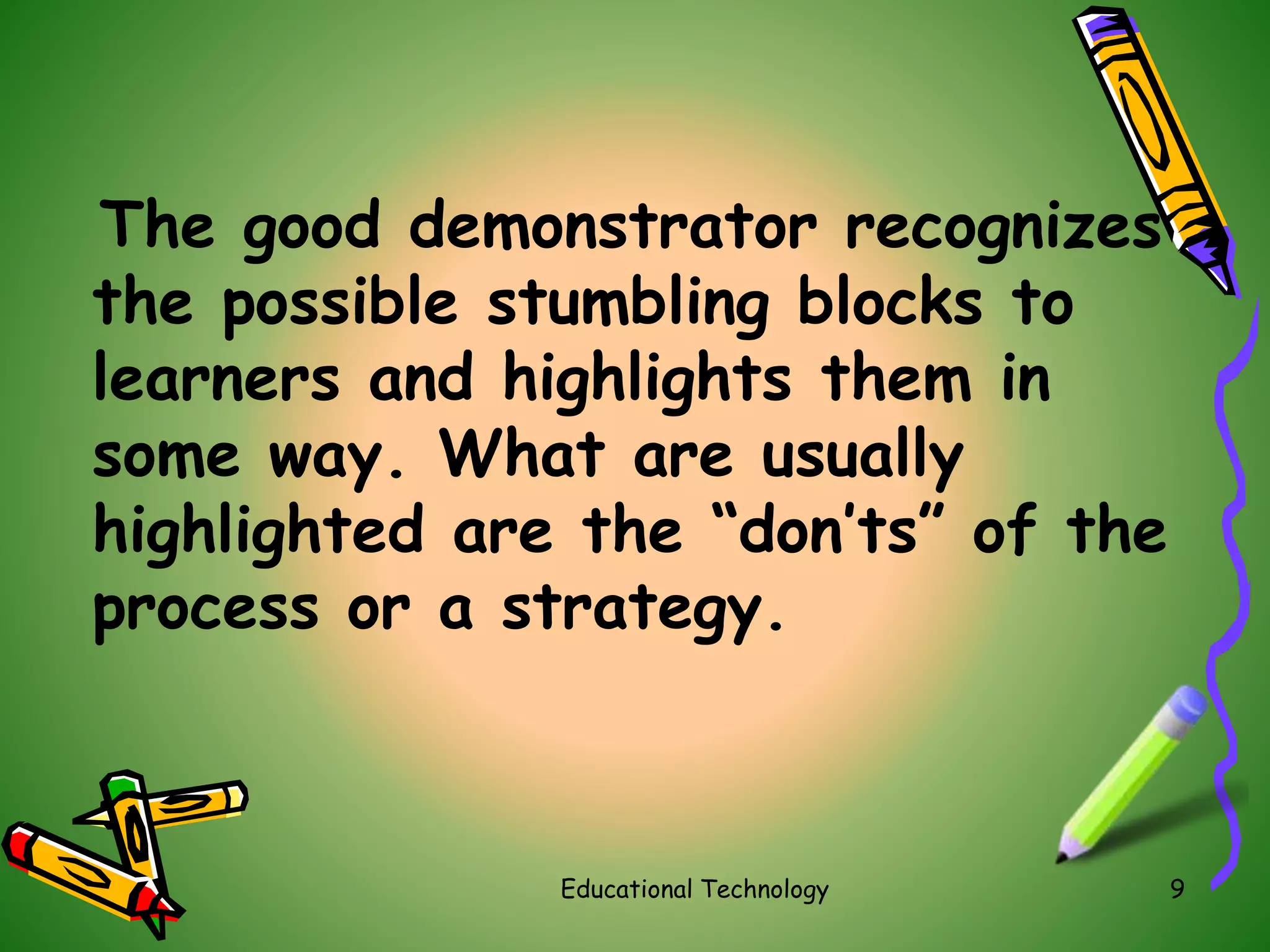 Demonstrations in teaching | PPTX