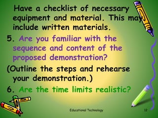 Demonstrations in teaching | PPTX