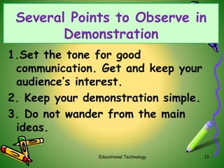 Demonstrations in teaching | PPTX