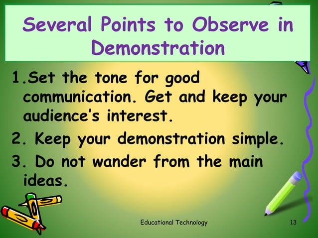 Demonstrations in teaching | PPTX | Educational Assessment | Education
