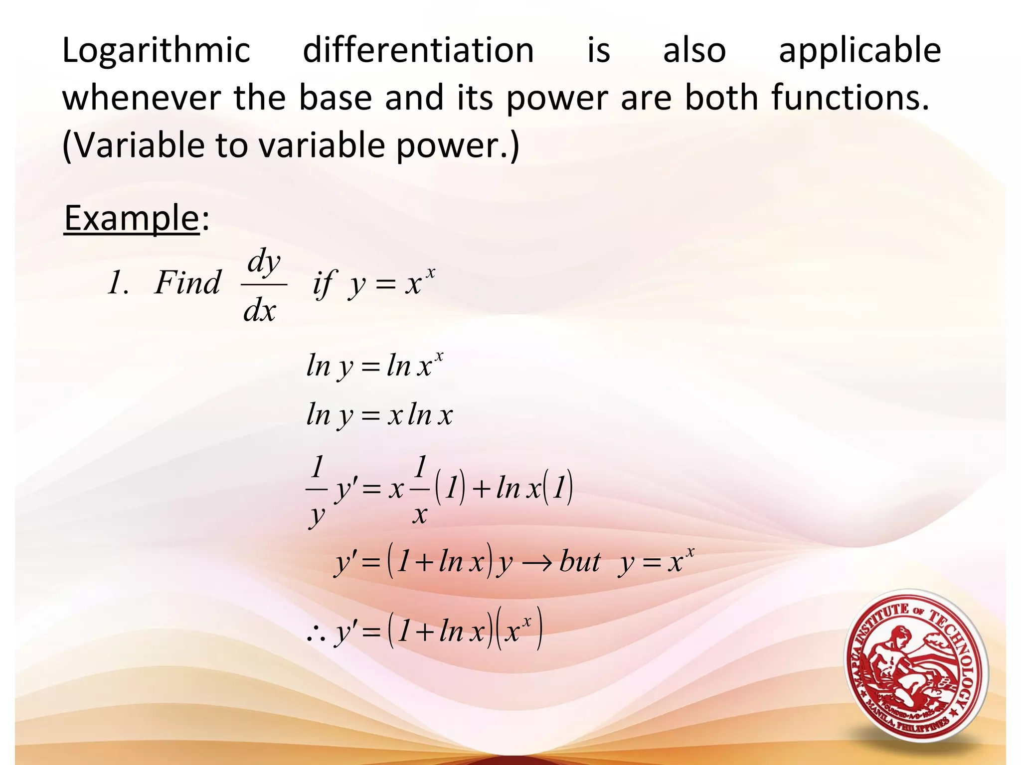 Lesson 10 derivative of exponential functions | PPT