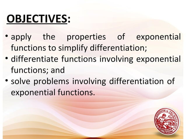 Lesson 10 derivative of exponential functions | PPT | Physics | Science