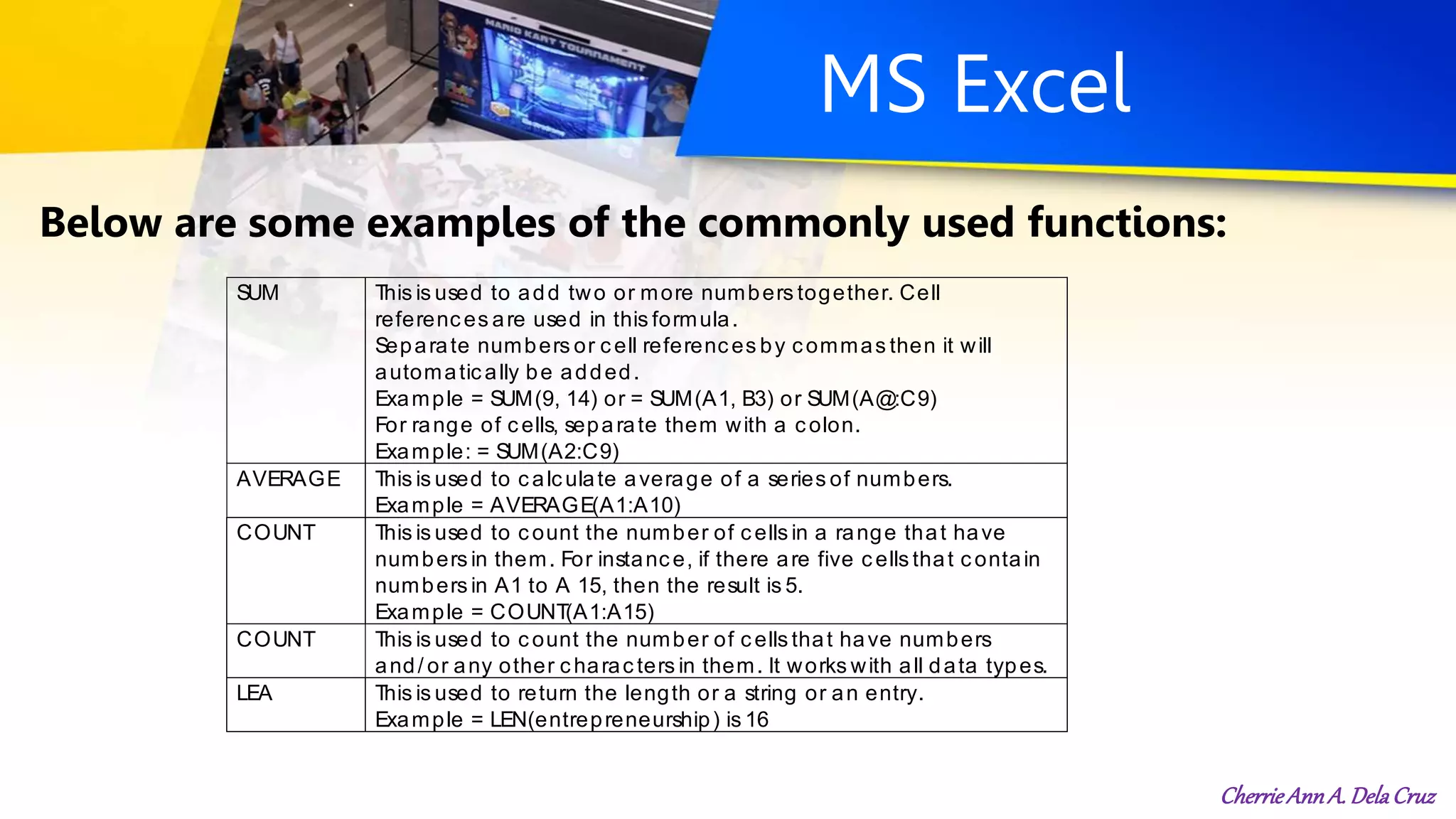 Lesson 10 FUNCTIONS AND FORMULAS IN AN E.pptx