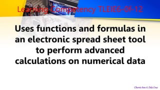 Lesson 10 FUNCTIONS AND FORMULAS IN AN E.pptx