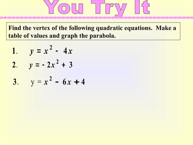 lesson 10 How to Graph Quadratic Equa.ppt