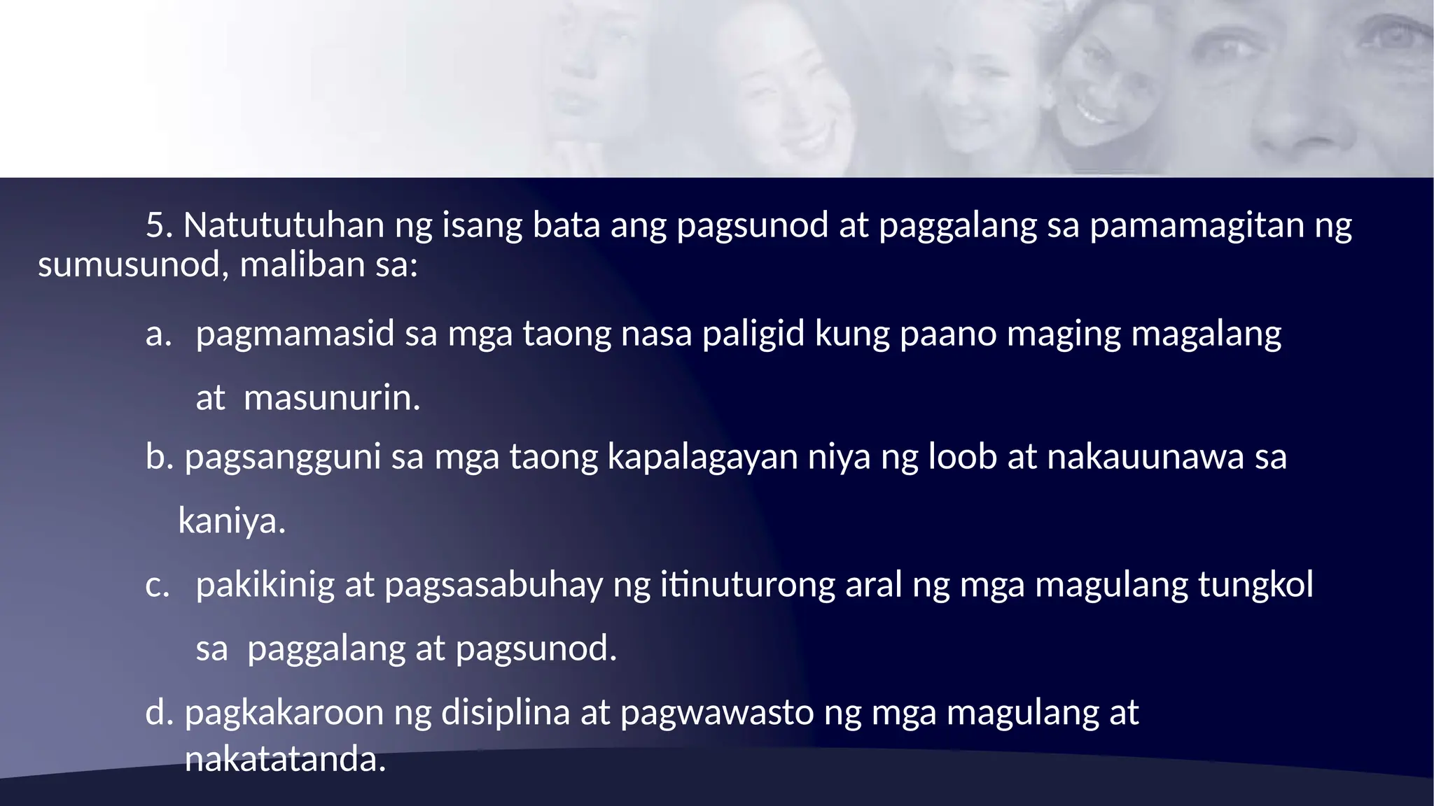 LESSON 10 PAGGALANG AT PAGSUNOD SA MAGULANG | PPTX