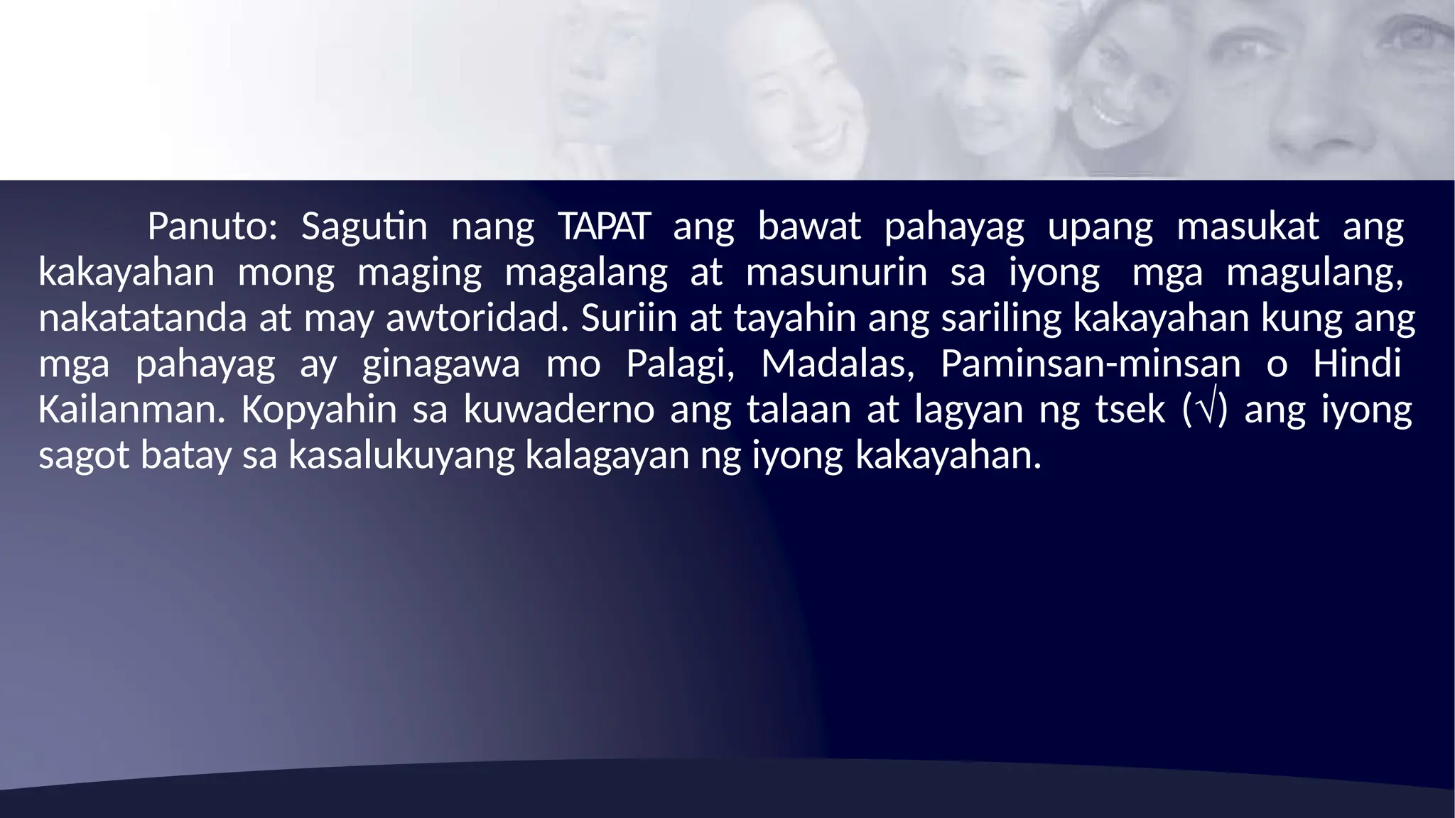 LESSON 10 PAGGALANG AT PAGSUNOD SA MAGULANG | PPTX