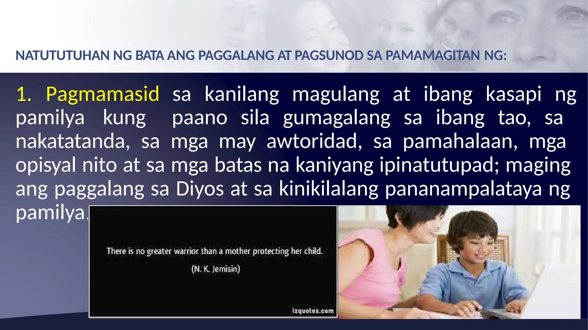 LESSON 10 PAGGALANG AT PAGSUNOD SA MAGULANG | PPTX