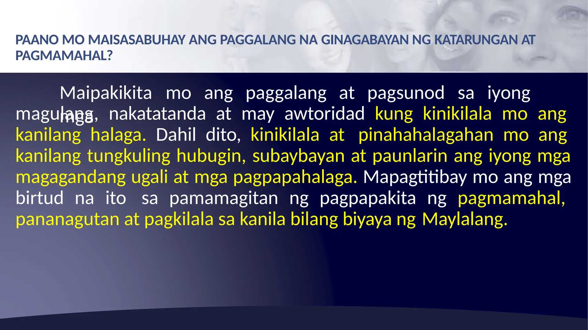 LESSON 10 PAGGALANG AT PAGSUNOD SA MAGULANG | PPTX