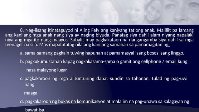 LESSON 10 PAGGALANG AT PAGSUNOD SA MAGULANG | PPTX