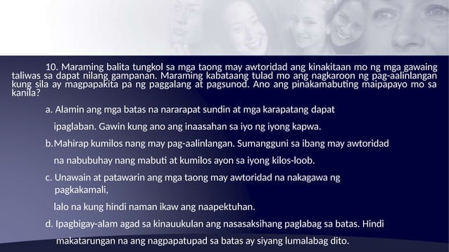 LESSON 10 PAGGALANG AT PAGSUNOD SA MAGULANG | PPTX