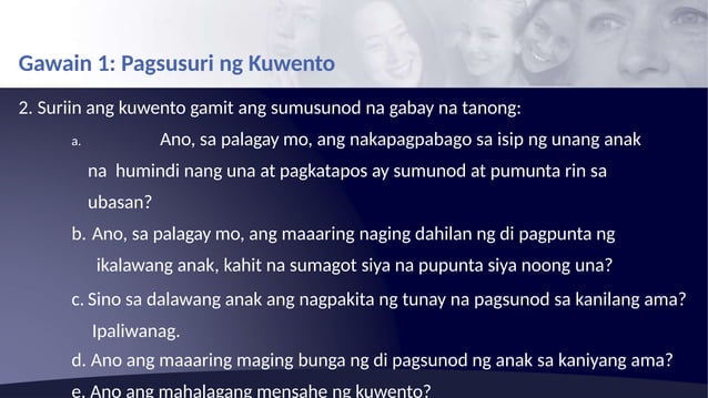 LESSON 10 PAGGALANG AT PAGSUNOD SA MAGULANG | PPTX
