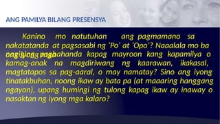 LESSON 10 PAGGALANG AT PAGSUNOD SA MAGULANG | PPTX