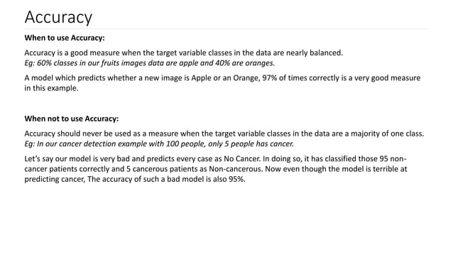Performance Metrics for Machine Learning Algorithms | PDF