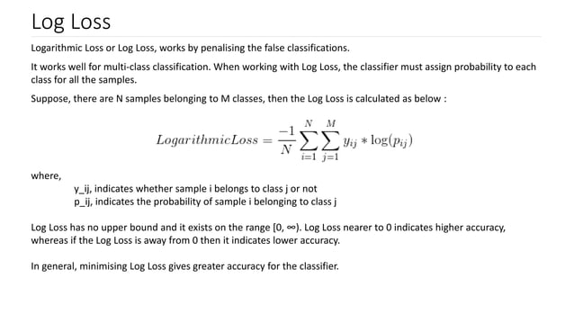 Performance Metrics for Machine Learning Algorithms | PDF