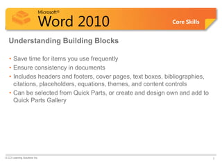 Word Lesson 10 PPT | PPTX
