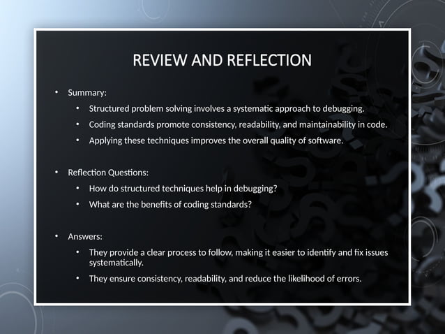 Structured Problem Solving & Coding Standards | PPT Structured Problem Solving & Coding Standards | PPT