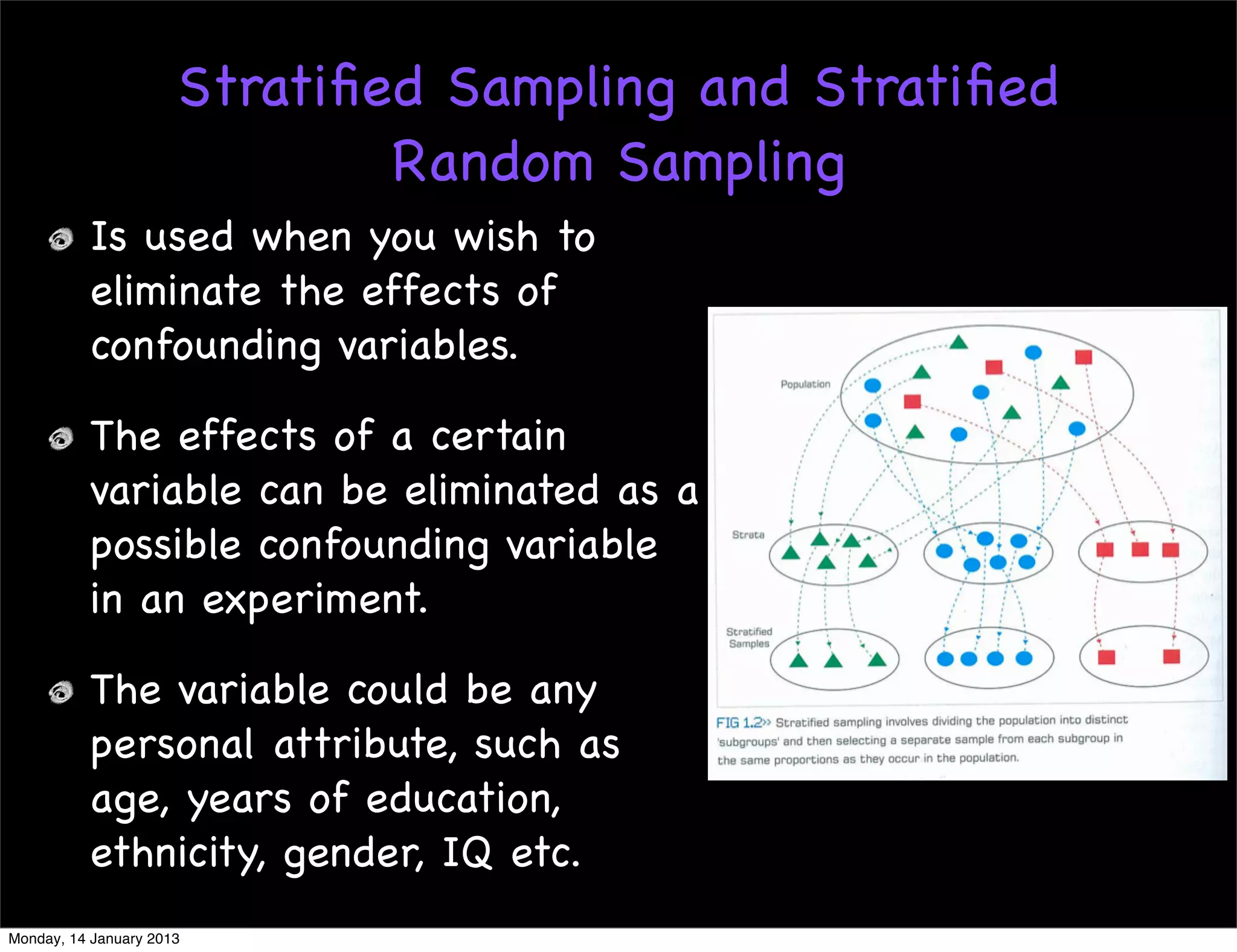 Lesson 10 research methods sampling and experimental design 2013 | PDF