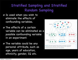 Lesson 10 research methods sampling and experimental design 2013 | PDF