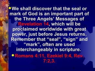 Lesson 10 revelation seminars revelation's seal of god | PPT