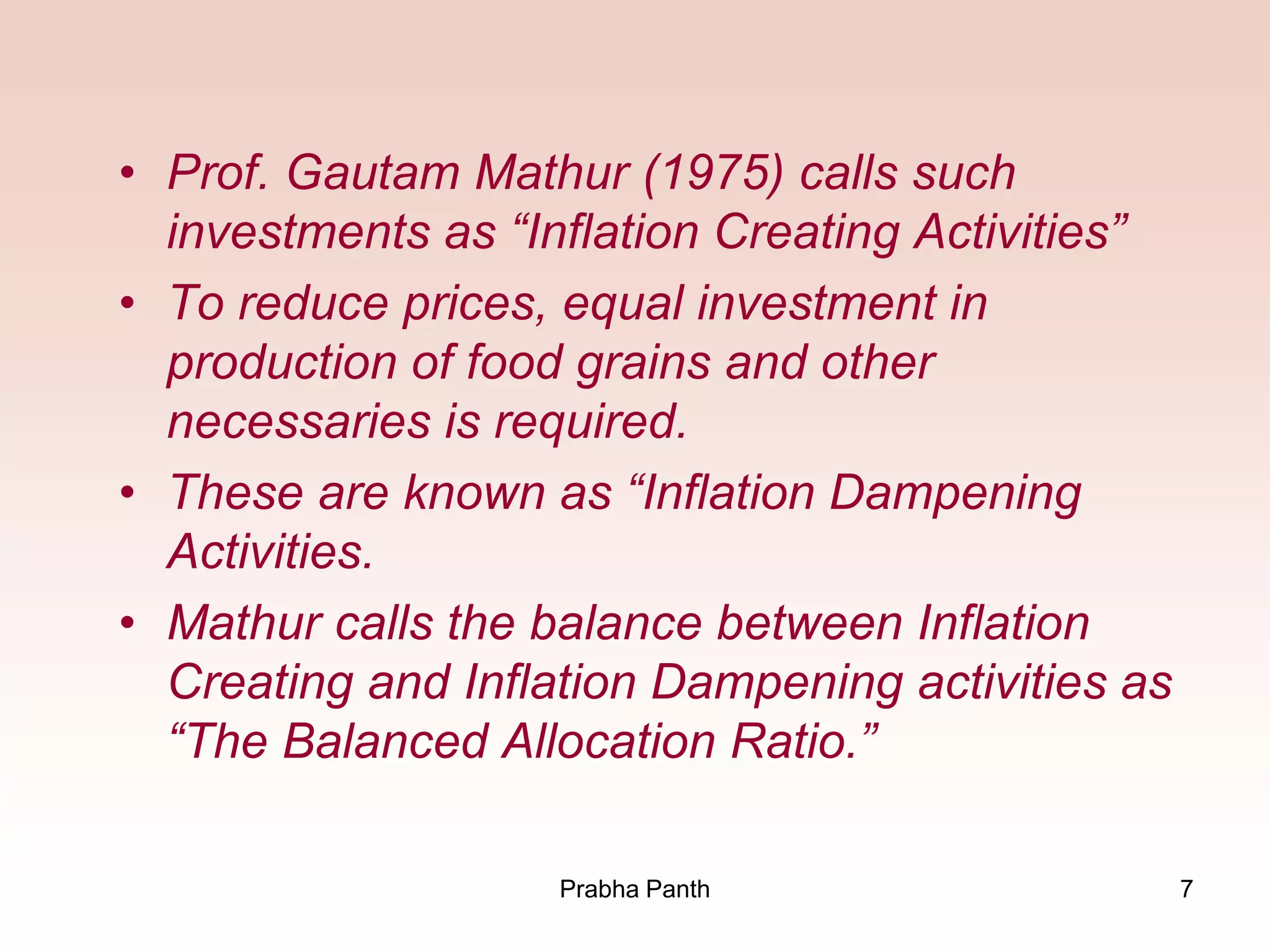 Structuralist theory of inflation | PPSX | Agriculture | Industries