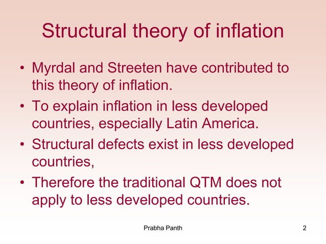 Structuralist theory of inflation | PPSX | Agriculture | Industries
