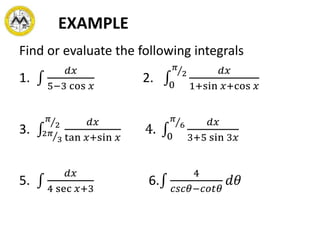 Lesson 10 techniques of integration | PPTX