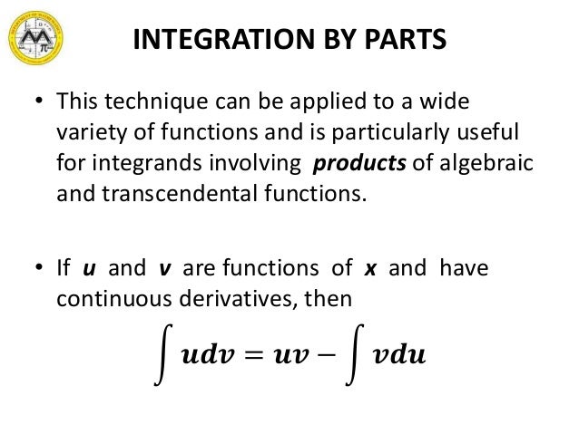 Lesson 10 techniques of integration